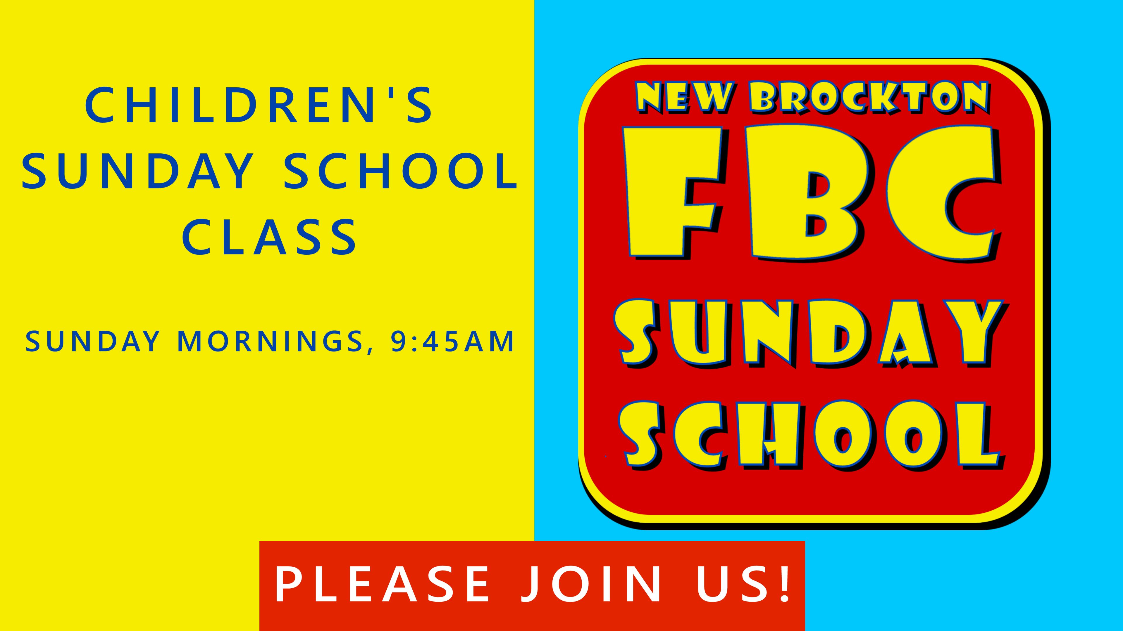 Sunday School | Children’s Class – FBC New Brockton